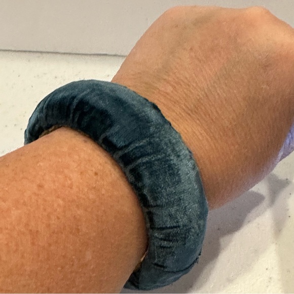 Ted Rossi | Jewelry | Ted Rossi Bangle Bracelet Velvet Velour In Teal W ...